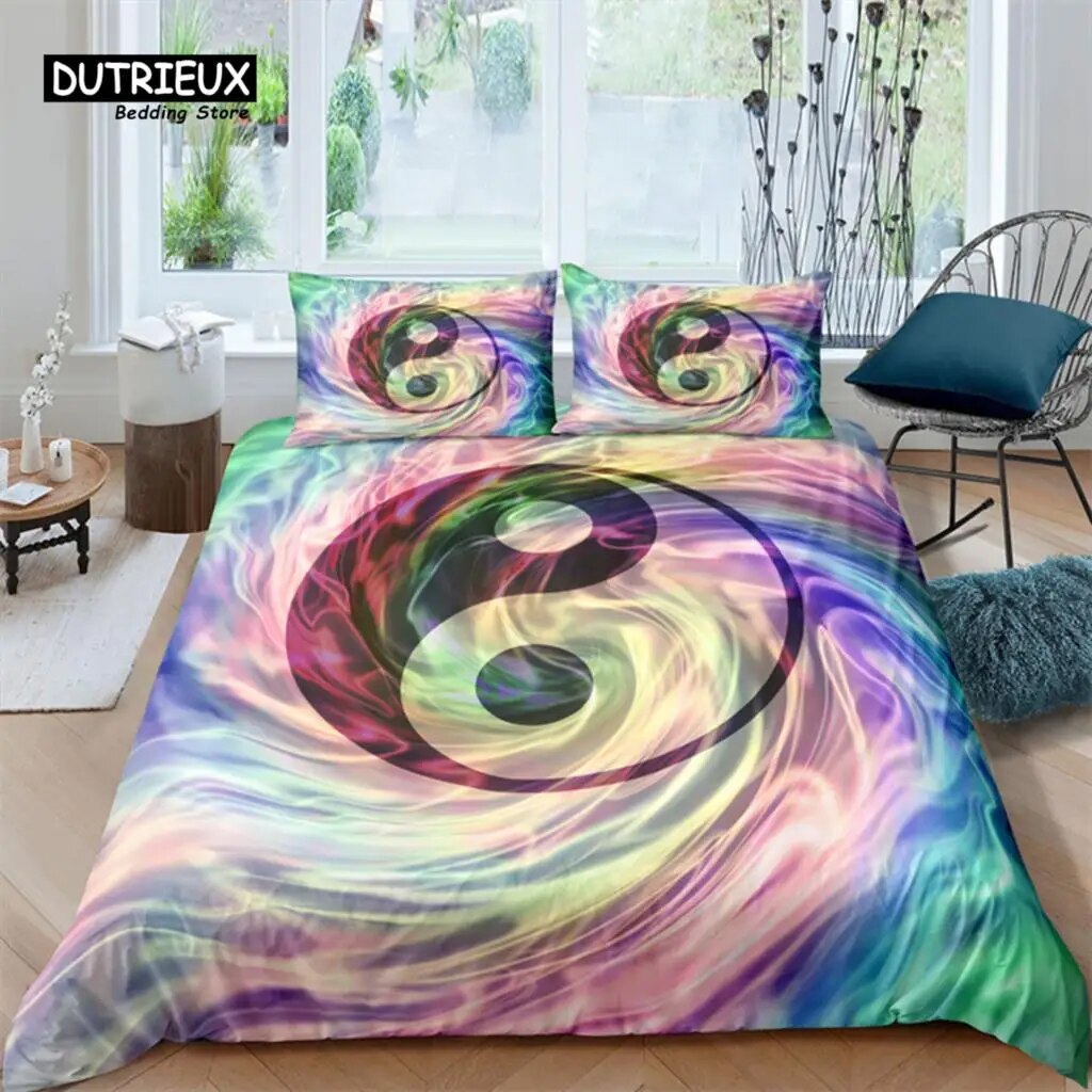 Gossip Duvet Cover King Boho Trippy Psychedelic Art Quilt Cover ...