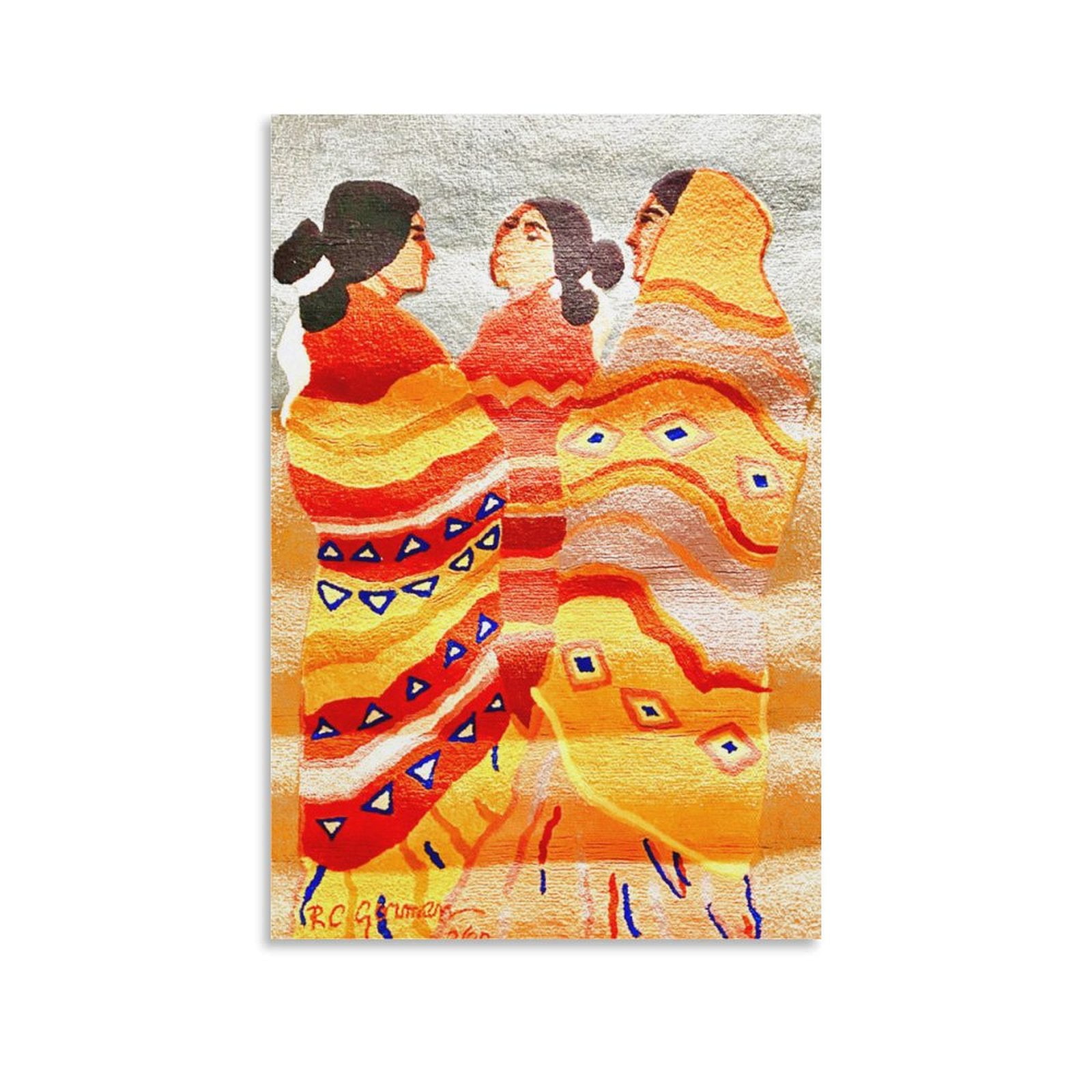 Gossips Wool Tapestry 1979 by R.C. Gorman Poster Cool Artworks Painting ...