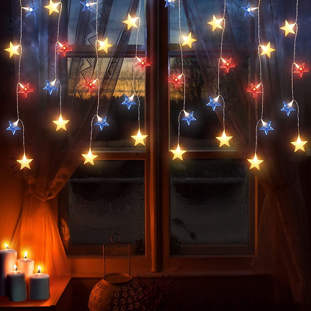 Gostoto 4.9FT 10LED 9.8FT 20 LED Star String Lights Battery Operated ...