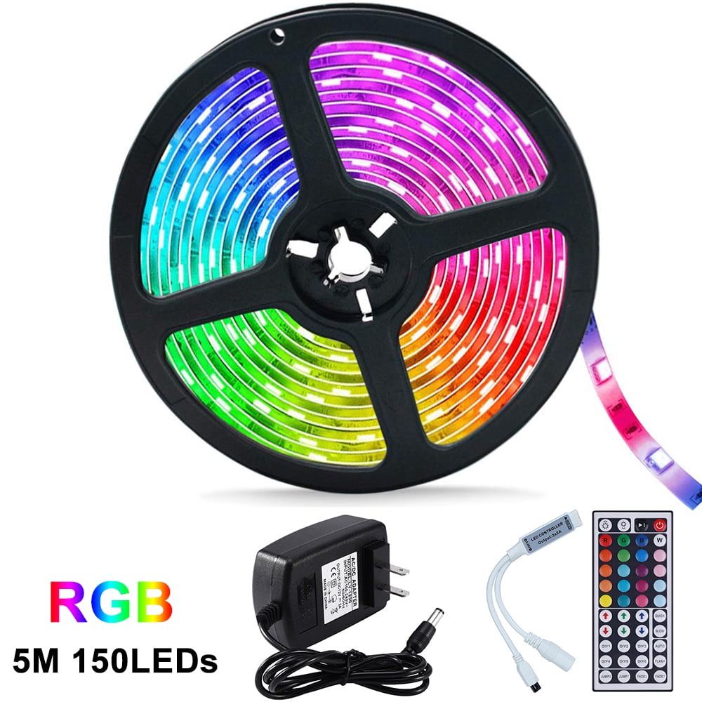 Gostoto 5M 10M 15M RGB Strip Light Kits 44Key or Smart WIFI Remote ...