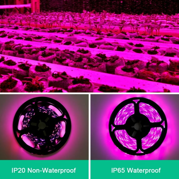 Gostoto 5V USB Plant Grow LED Strip Light 0.5M-3M 30-180LEDs Flexible ...