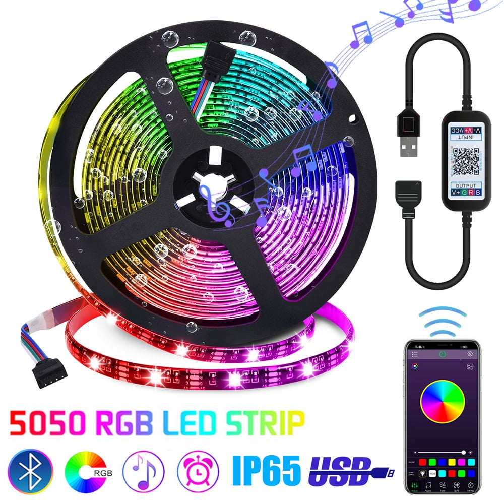 Gostoto 5V USB Smart Bluetooth 5050 RGB LED Strip Lights TV BlackLight ...