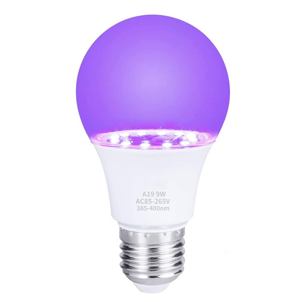 Gostoto A19 E26 E27 UV Blacklight Bulb UVA Level 395-400nm Glow in The ...