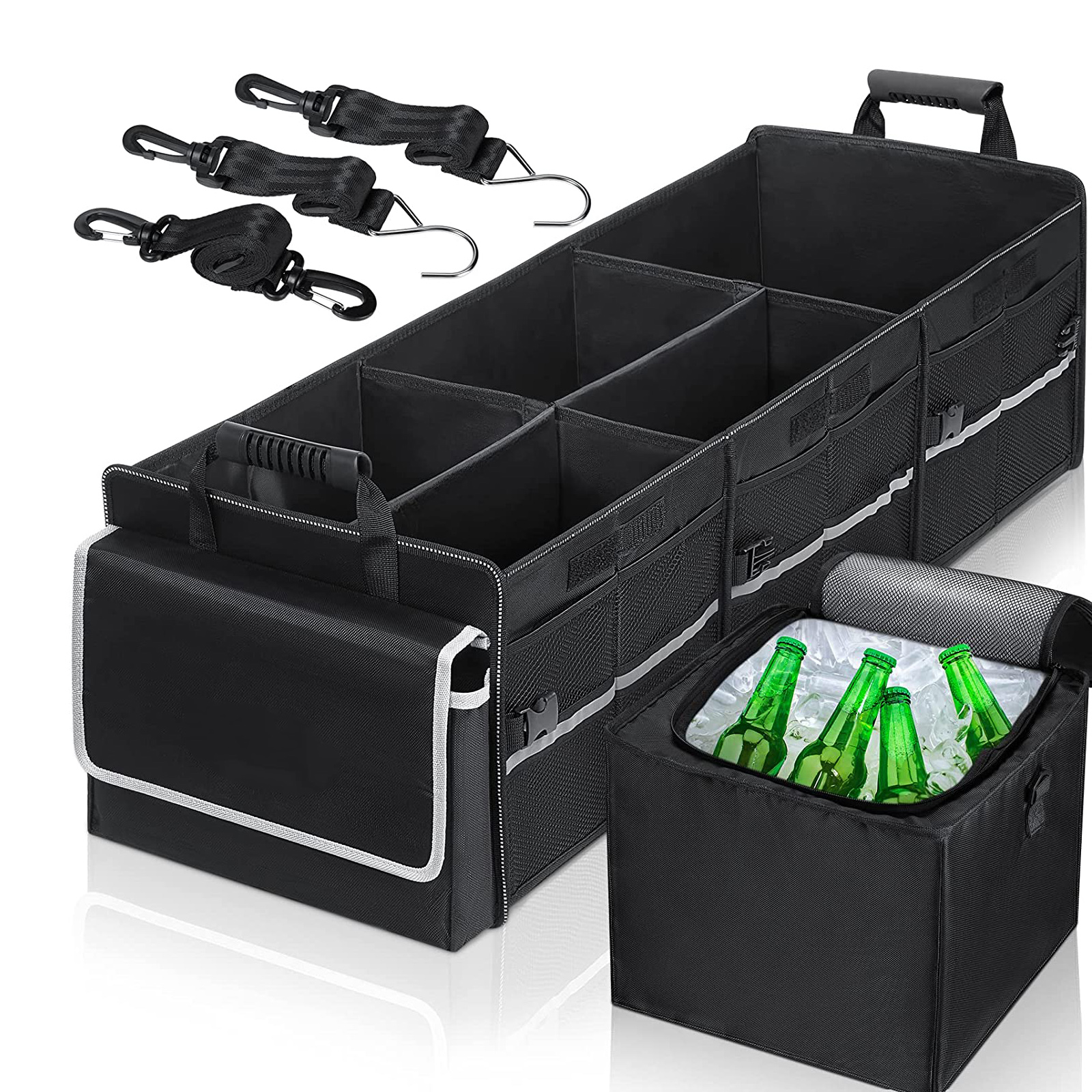 Gostoto Car Trunk Organizer with Cooler, Waterproof Car Organizers and ...