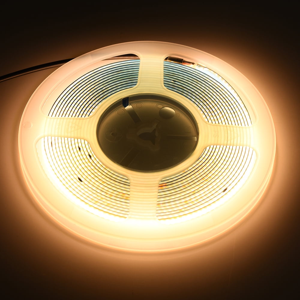 Gostoto DC Plug COB LED Strip Light 1-5M Uniform Glow COB Bendable Tape ...