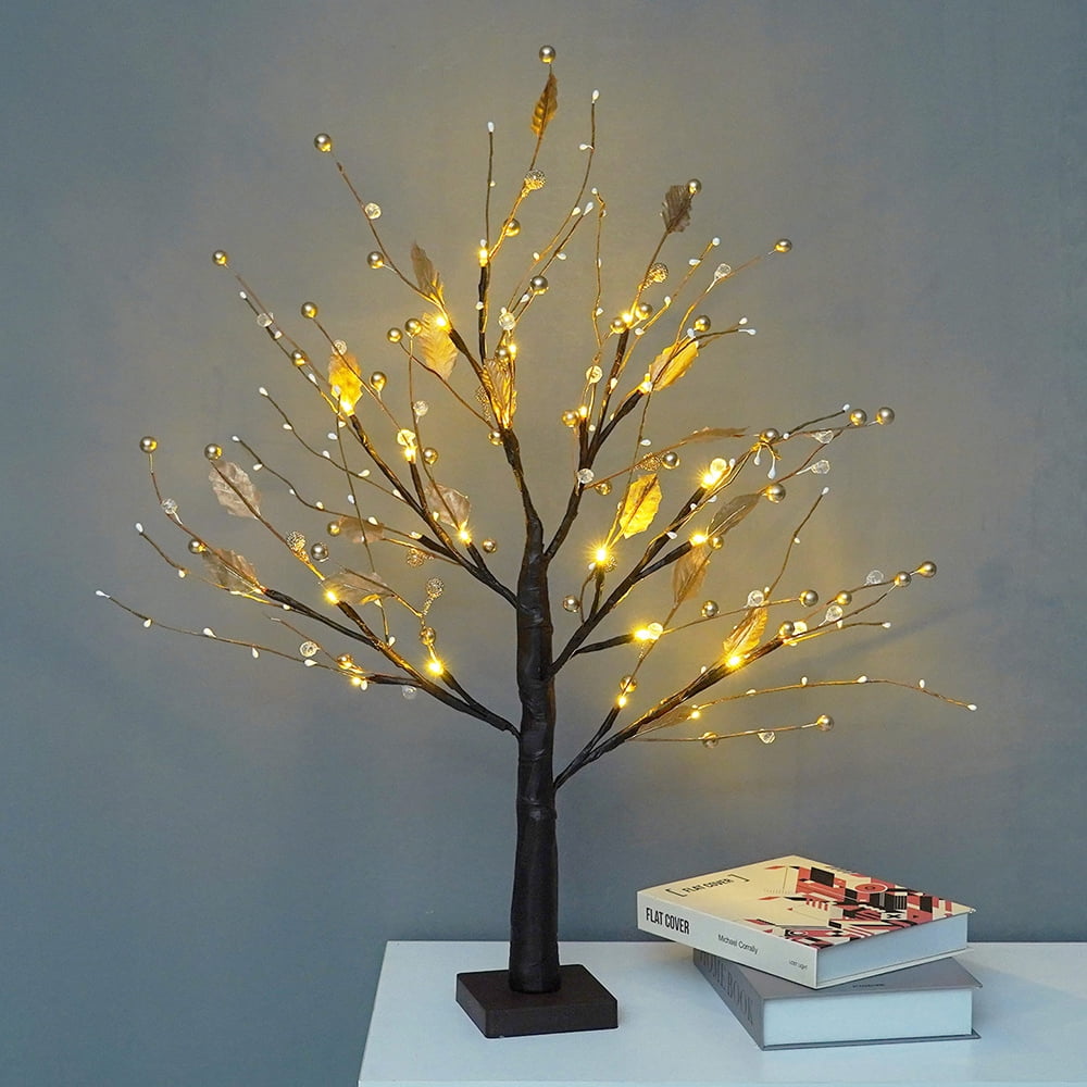 Gostoto DIY Artificial Tree Lamp LED Battery Operated Tabletop Bonsai ...