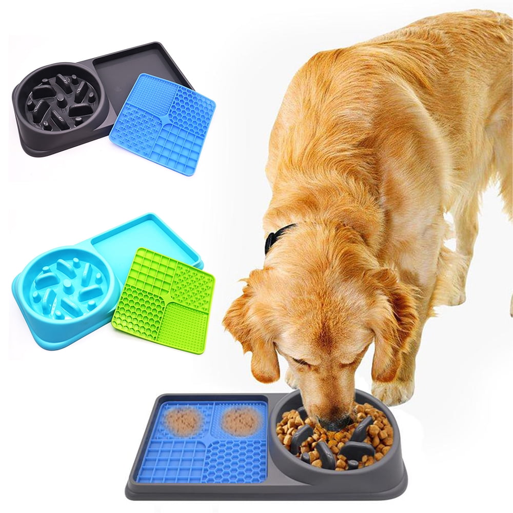 Gostoto Flow Control Plastic Slow Feed Bowl,Anti-Choking Plastic Basin ...