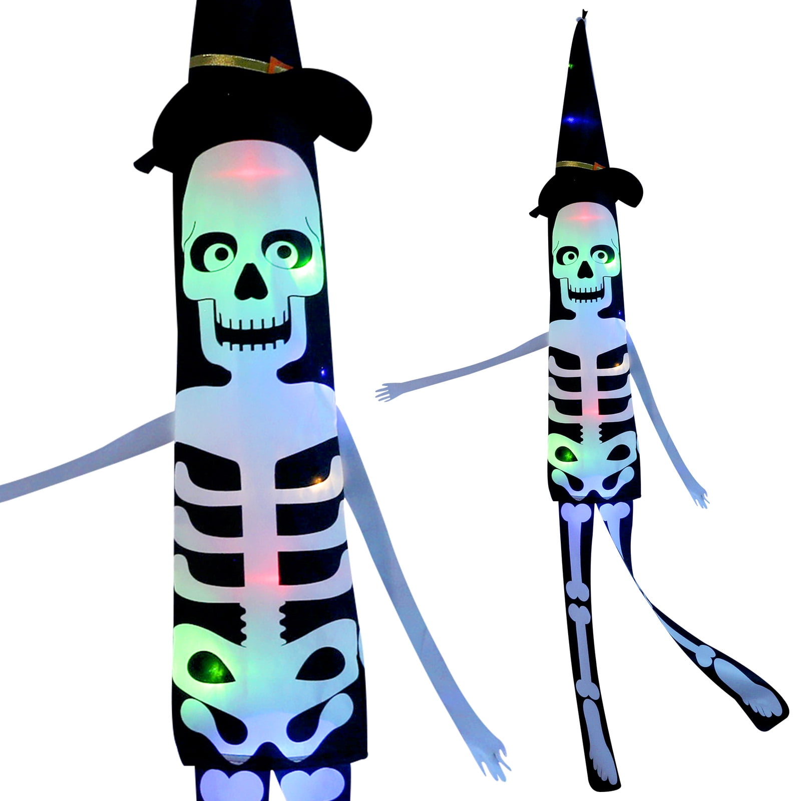 Gostoto Halloween String Lights Horror Ghost Clothes Wizard Hat Bat ...