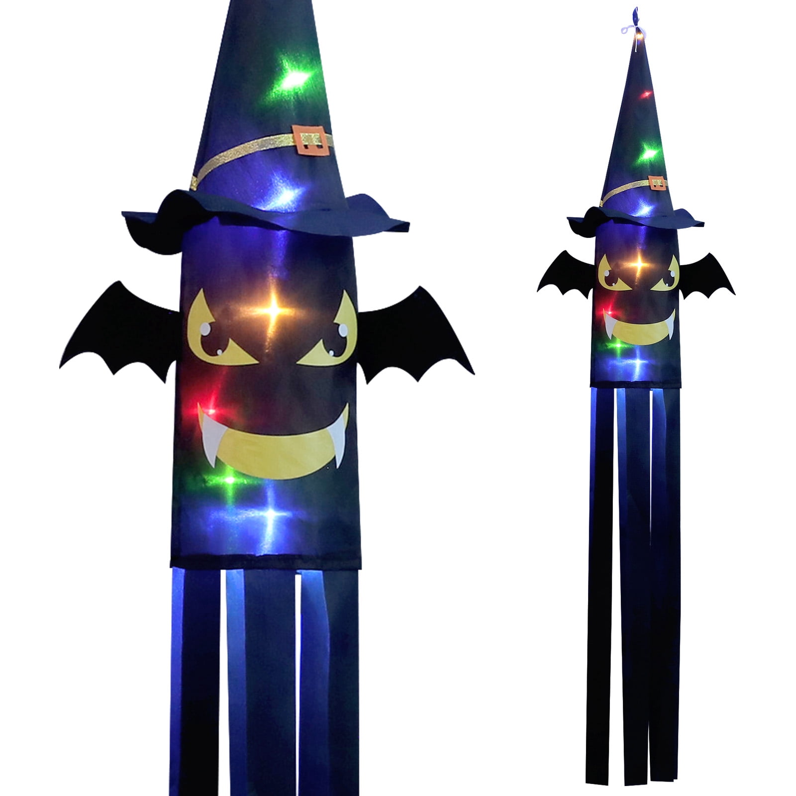 Gostoto Halloween String Lights Horror Ghost Clothes Wizard Hat Bat ...