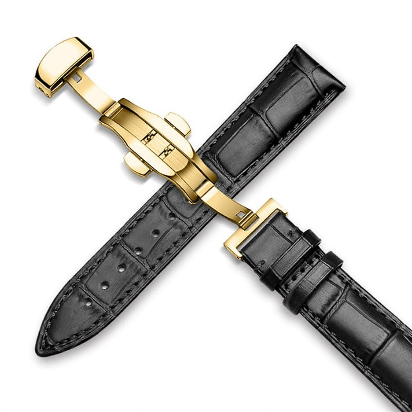 Gostoto Luxury Stainless Steel Butterfly Watch Clasp Watch Band ...