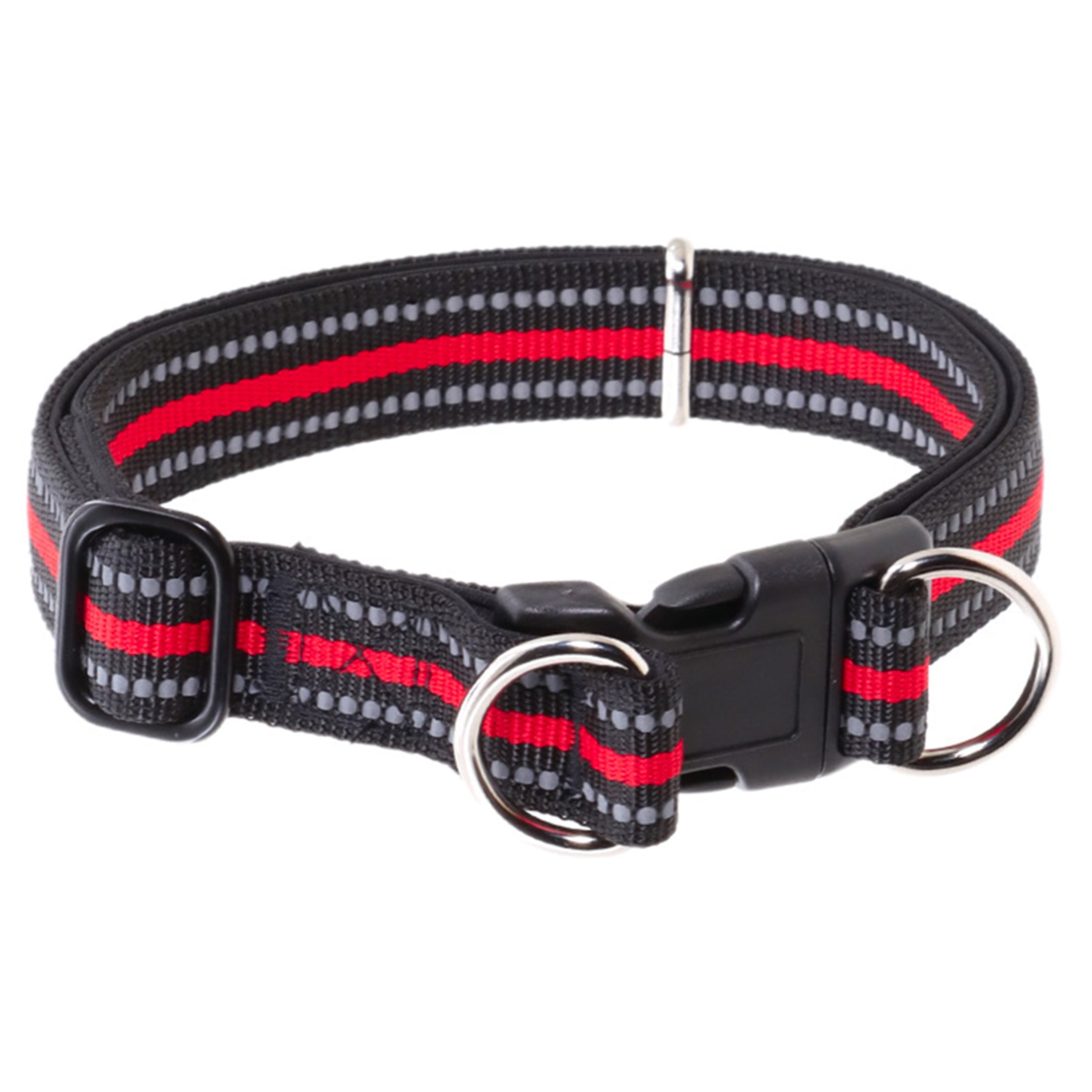 Gostoto Nylon Webbing Reflective Non-Strangling Standard Dog Collar ...
