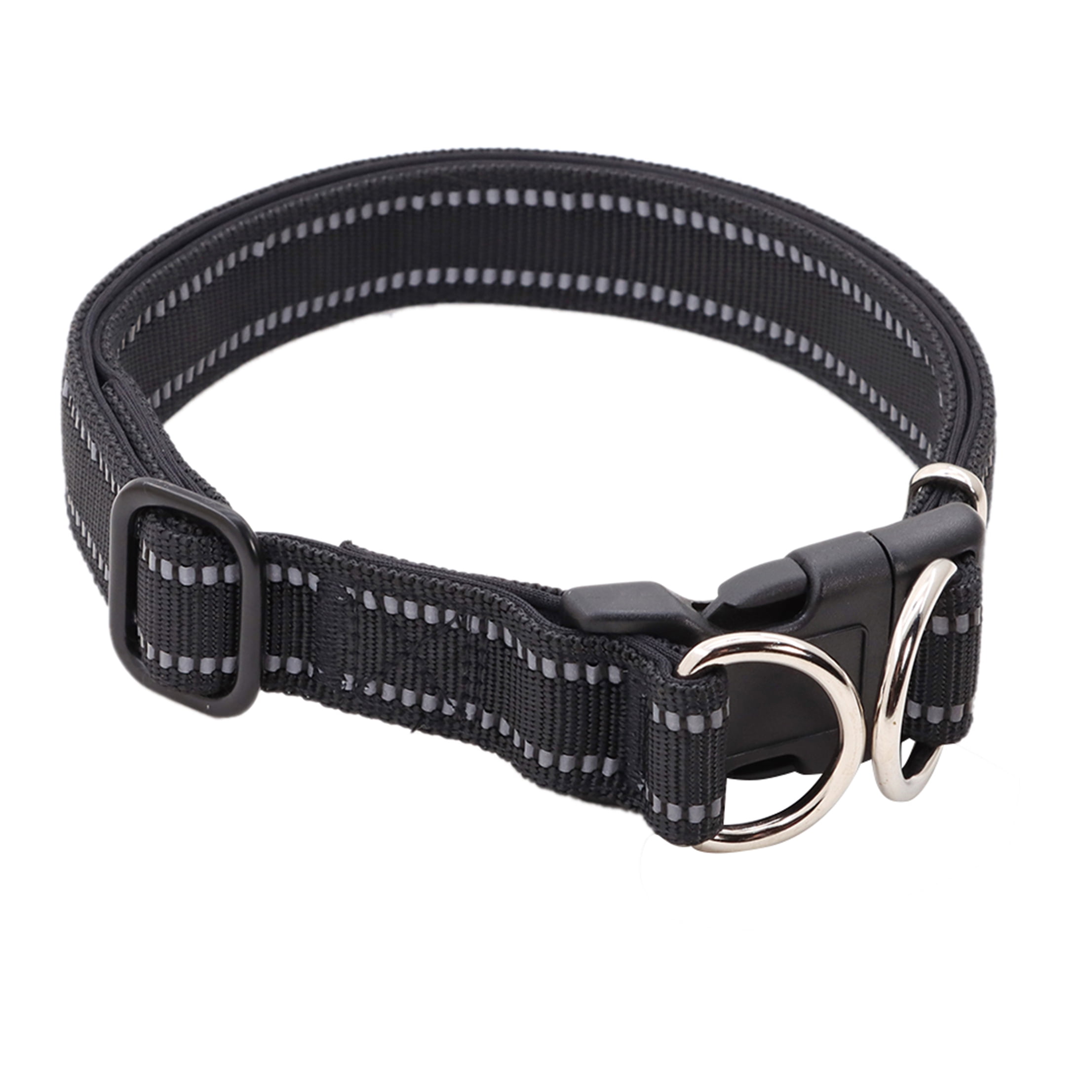 Gostoto Nylon Webbing Reflective Non-Strangling Standard Dog Collar ...