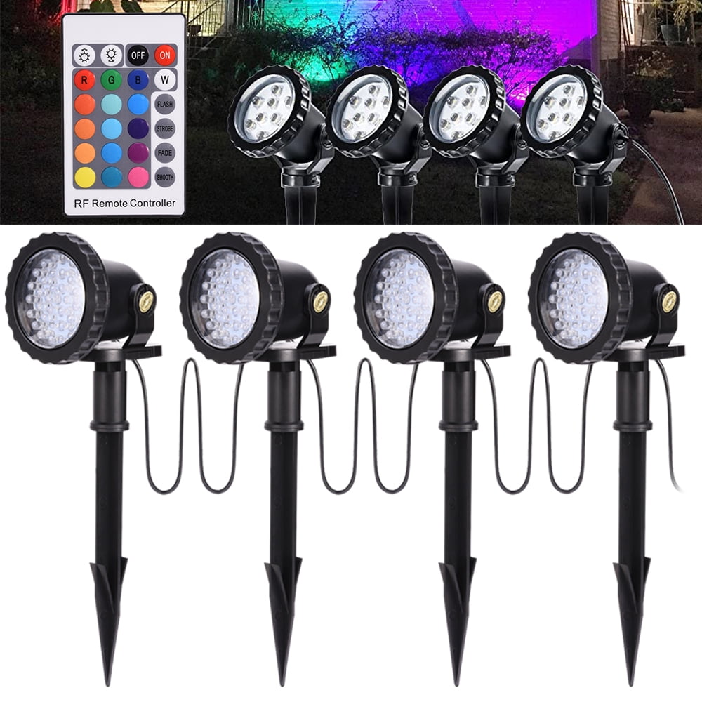 Gostoto Outdoor Waterproof Outdoor Garden Lawn Lamps 36 LEDs Color ...