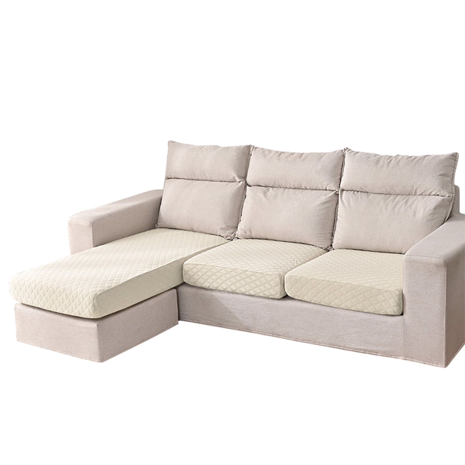 Gostoto Stretch Slipcover Spandex Jacquard Diamond Solid Sofa Seat ...