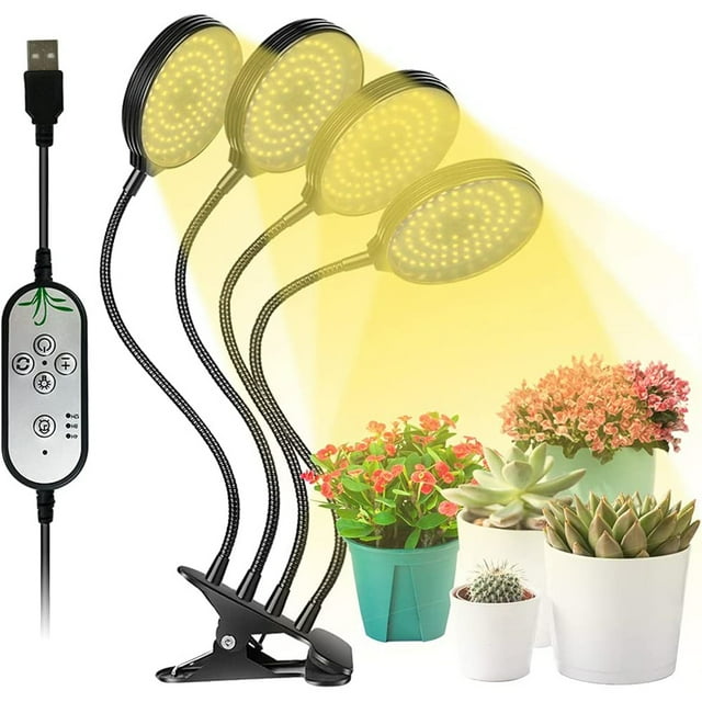 Gostoto Sunlike Full Spectrum Sunlight LED Plant Grow Lights with Timer ...