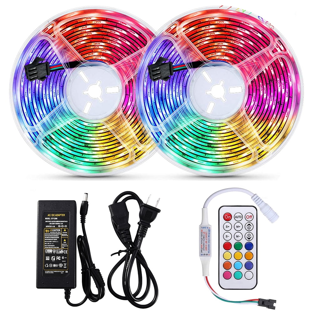 Gostoto WS2811 IC RGB LED Strip Lights 5M 10M Kits 14/21Key or Music ...