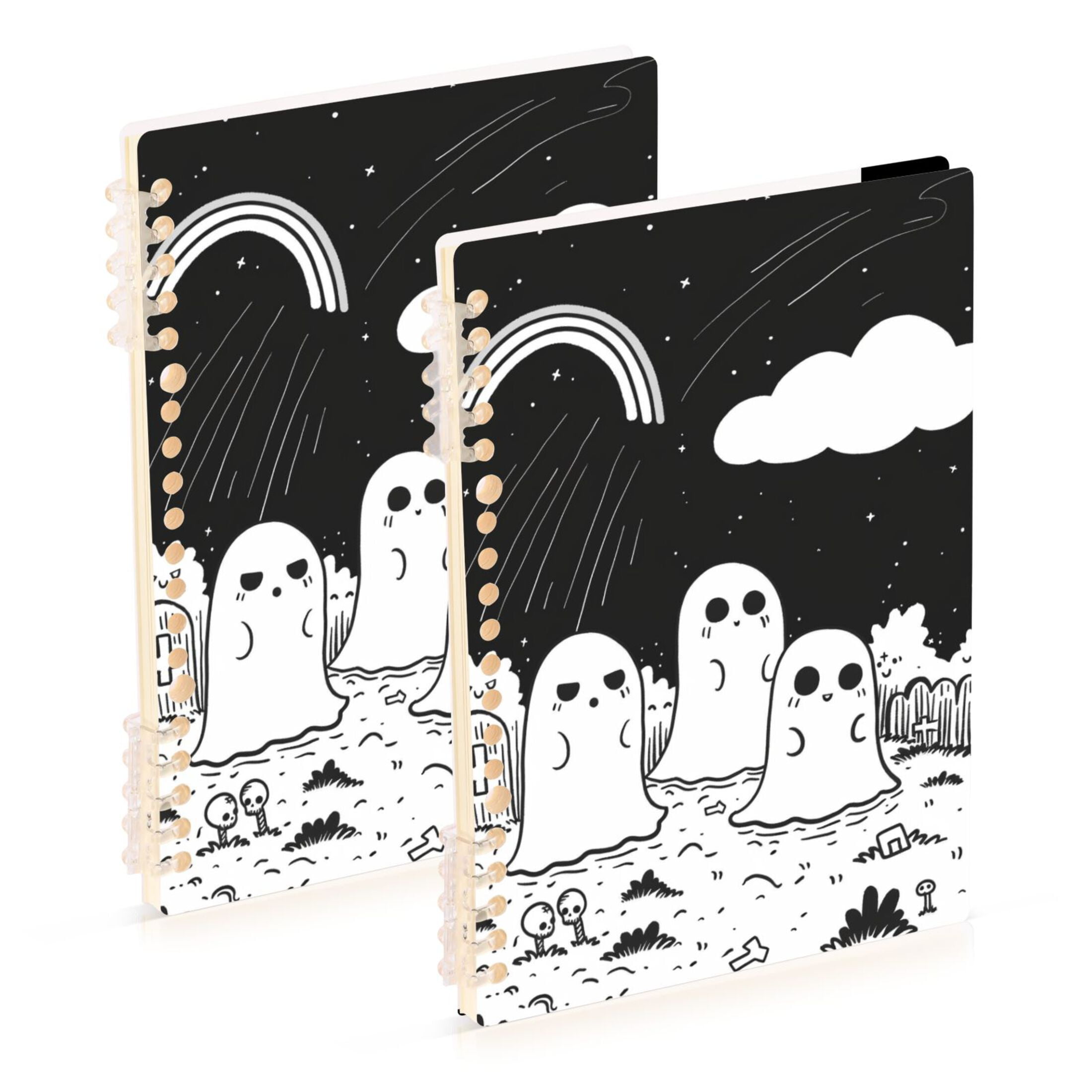 Gosts Clouds Ring Binder Notebook Journey Note Diary College Ruled ...