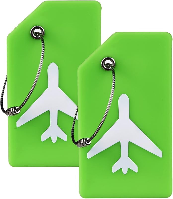 Gostwo 2 Pack Silicone Luggage Tags for Suitcases, 26 Initial Letter ...