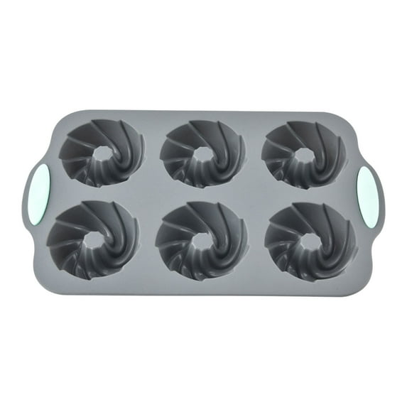 Gosuguu 6-Cavity Silicone Donut Baking Mold Non-Stick Reusable Tray for ...