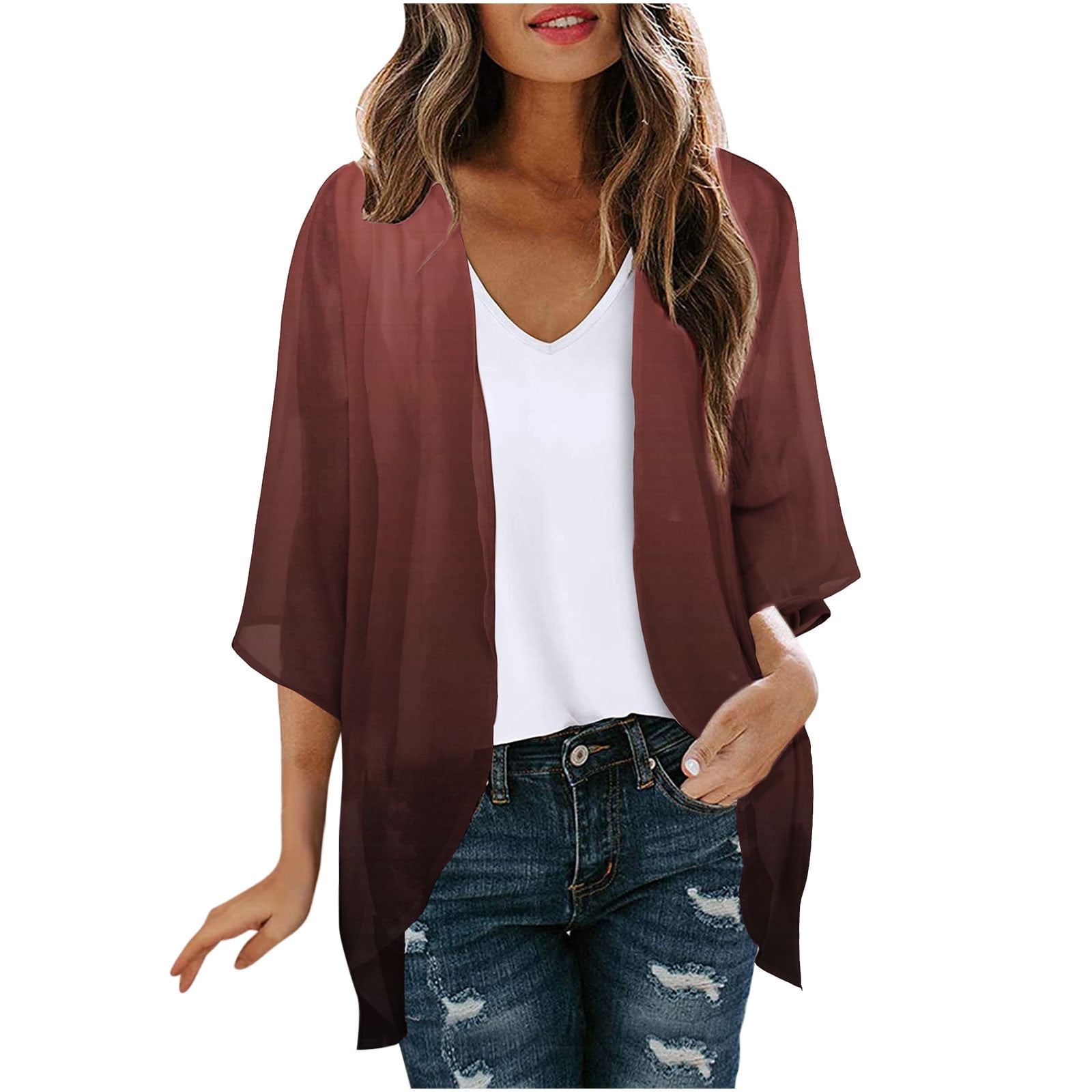 Gosuguu Clearance Light Cardigans for Women's Casual Lightweight Open ...
