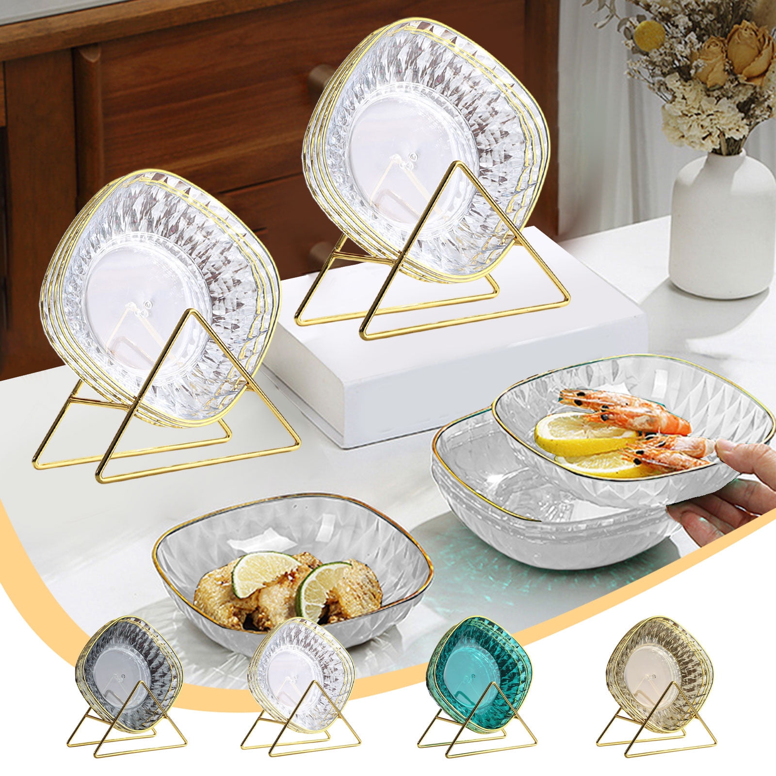 Gosuguu Household Spit Bones Plates, Dining Table Snack Plates, Small ...