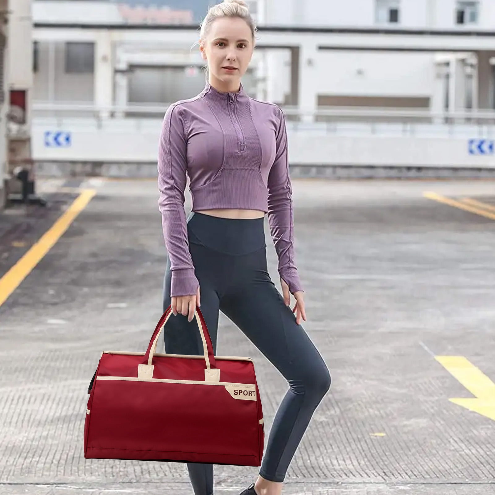 Gosuguu Gym Bag, Duffle Bag, Large-Capacity Polyester Storage Bag with ...