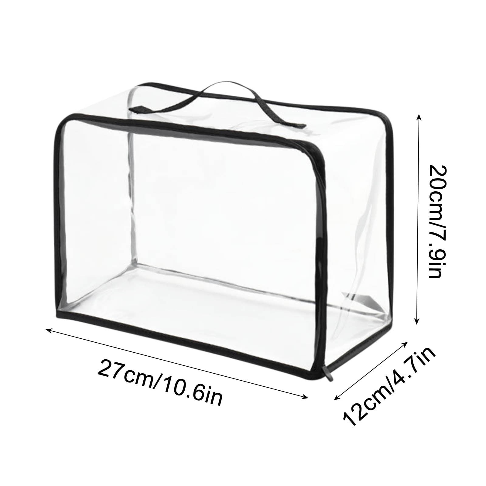 Gosuguu Large Clear Plastic Storage Bag with Reinforced Handle for ...