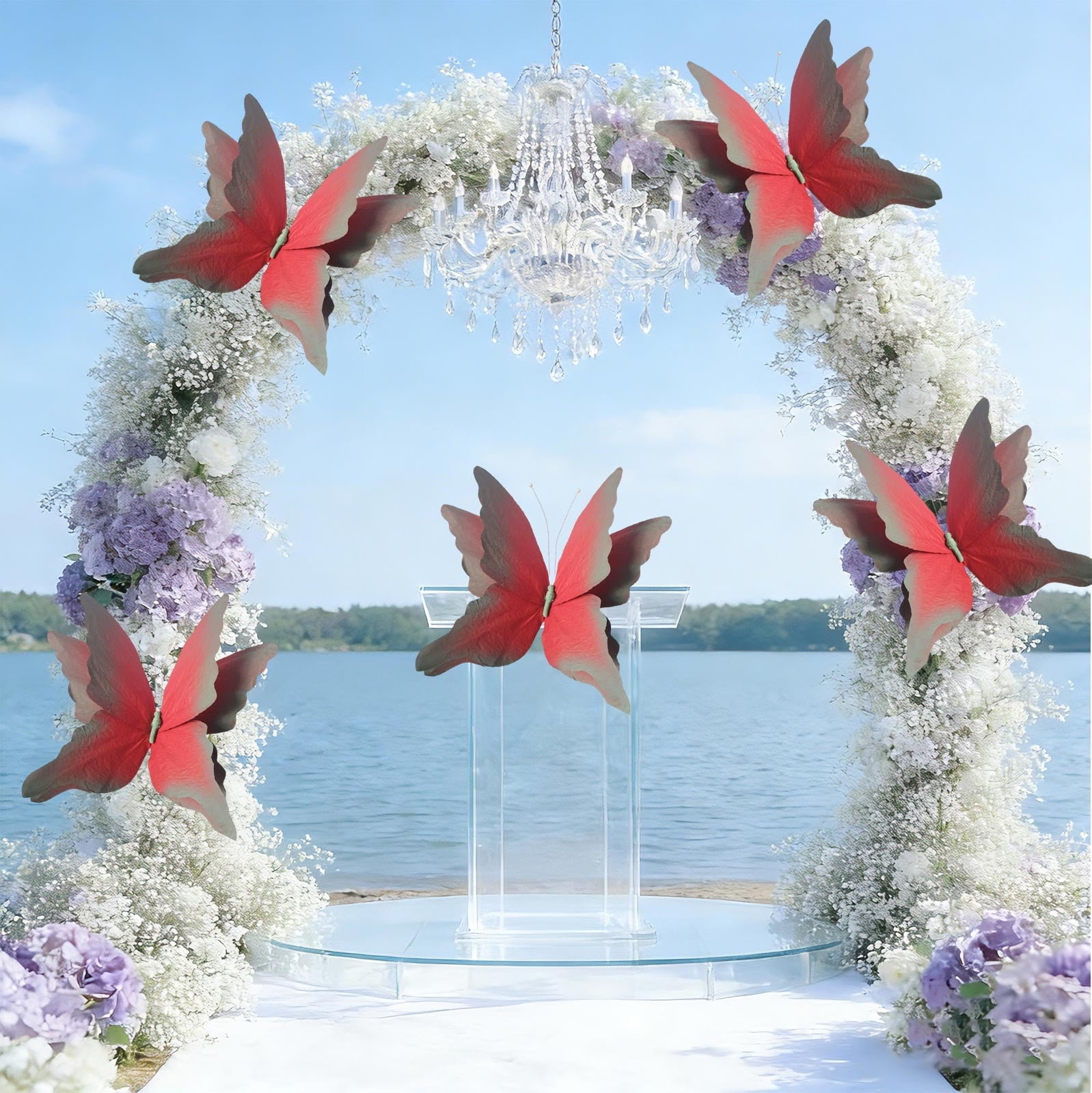 Gosuguu Plastic Butterfly Window Decal for Wedding Party and Garden ...