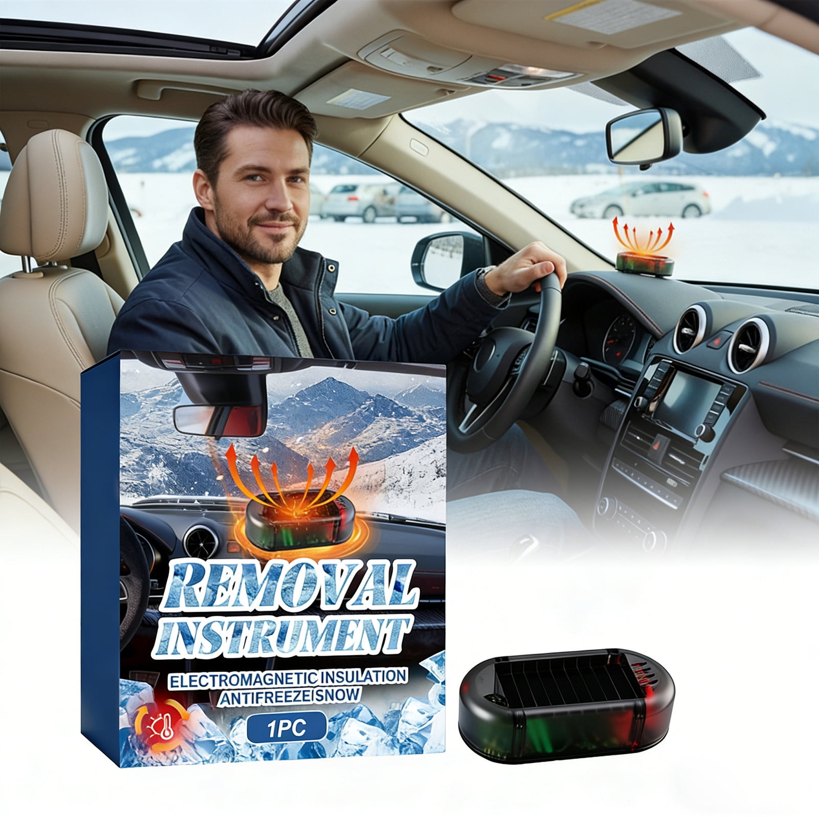 Gosuguu Solar Powered Electromagnetic Car Snow and Ice Melter Defroster ...