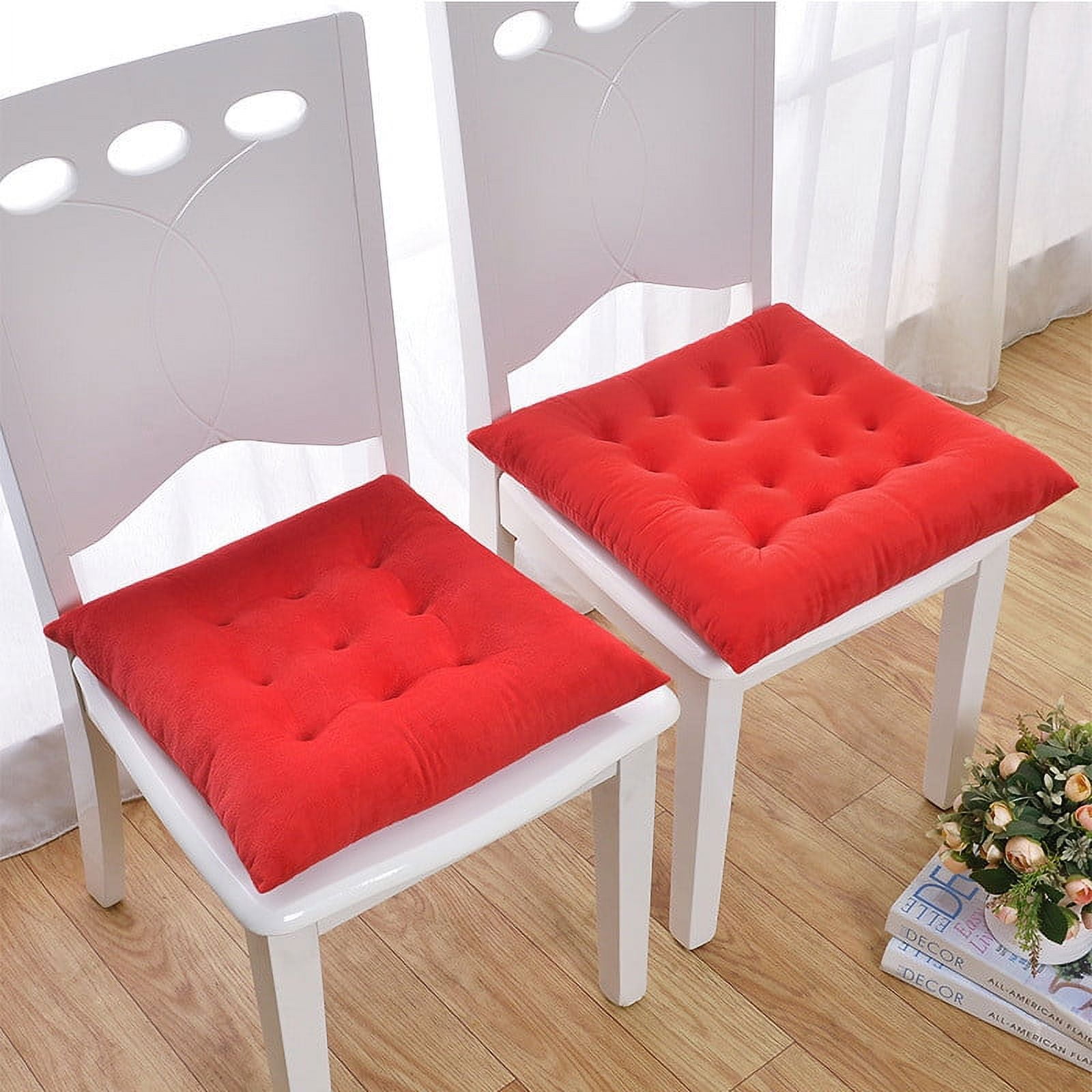 Gosuguu Thick Linen Fabric Chair Cushion for Dining Office and Student ...