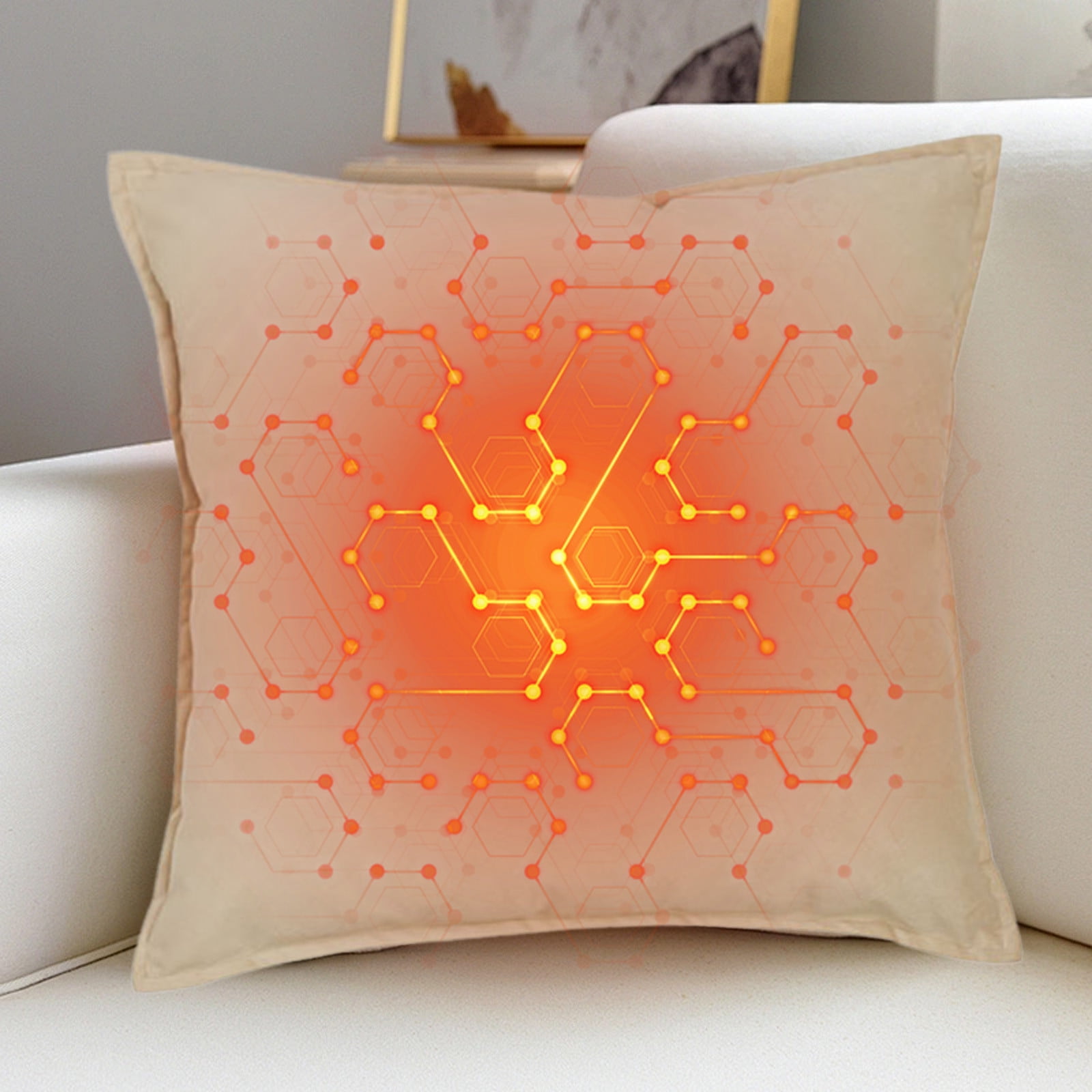 Gosuguu USB Heated Pillow with 3 Temperature Settings for Back and Hand ...