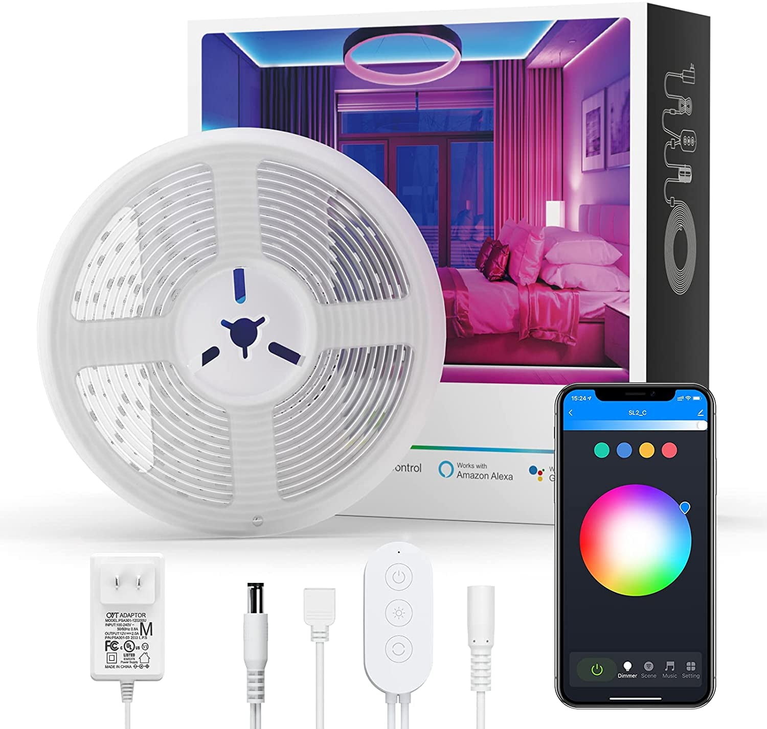 Gosund Indoor 16ft Smart App Control Alexa & Google Assistant ...