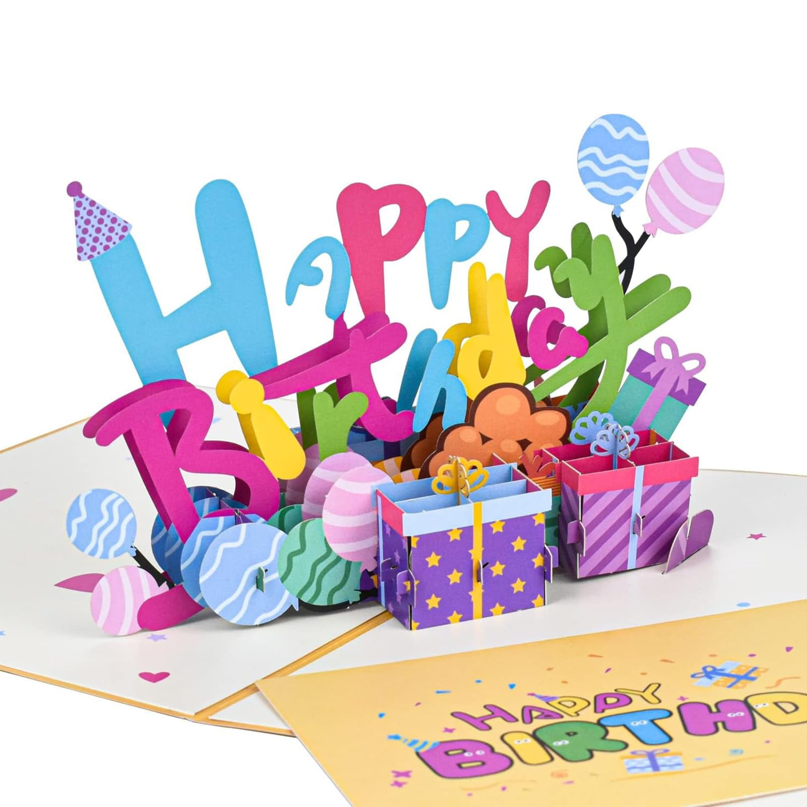 Gosuoa Pop Up Cards Birthday,Happy Birthday Card,8" X 6" Cover ...