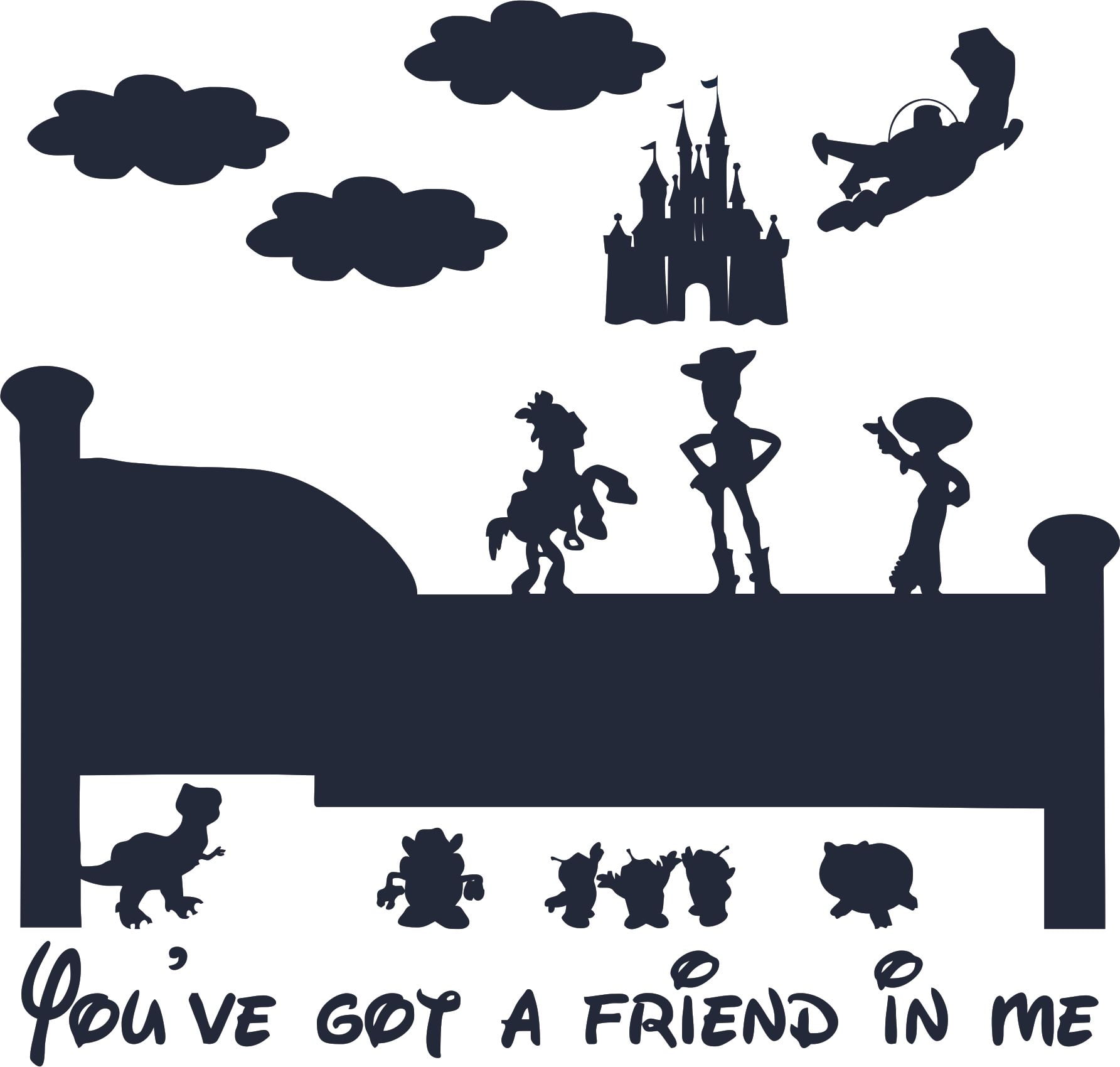 You've Got A Friend In Me Logo Design Cartoon Characters Decors Wall ...