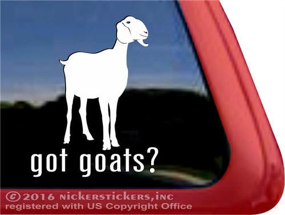 Got Goats? | High Quality Vinyl Nubian Goat Window Decal - Walmart.com