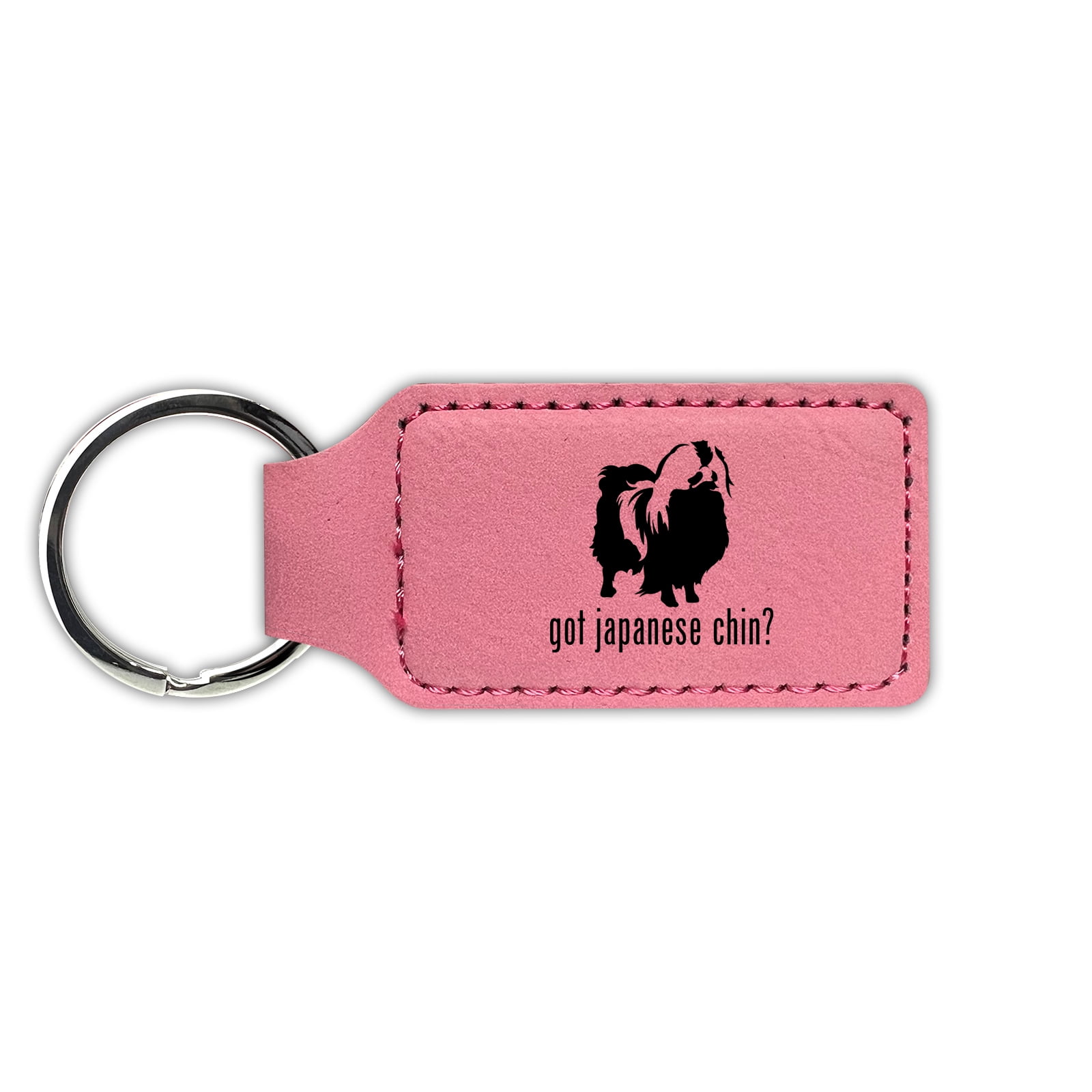 Got Japanese Chin Keychain Leatherette Rectangle - Laser Engraved ...