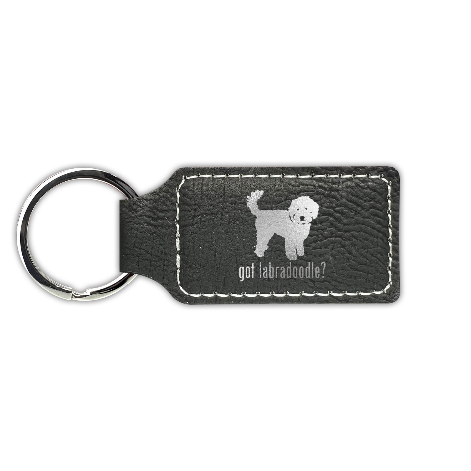 Got Labradoodle Keychain Leatherette Rectangle - Laser Engraved - Many ...
