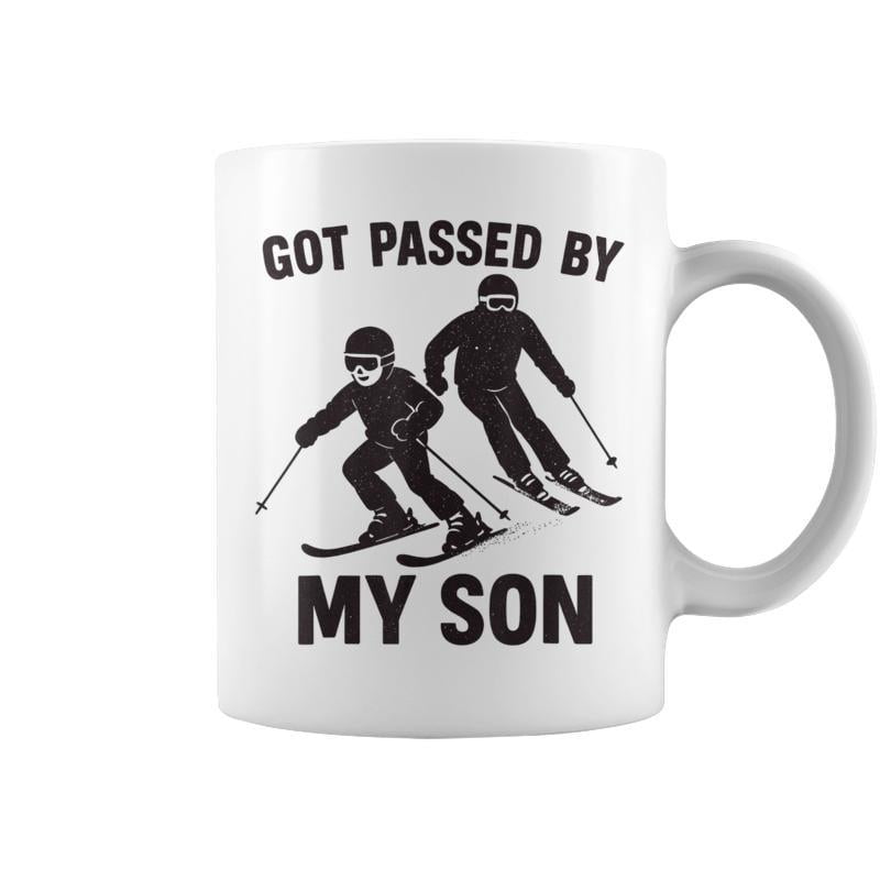 Got Passed By My Son Skiing Family Winter Sports Fun Coffee Mugs ...