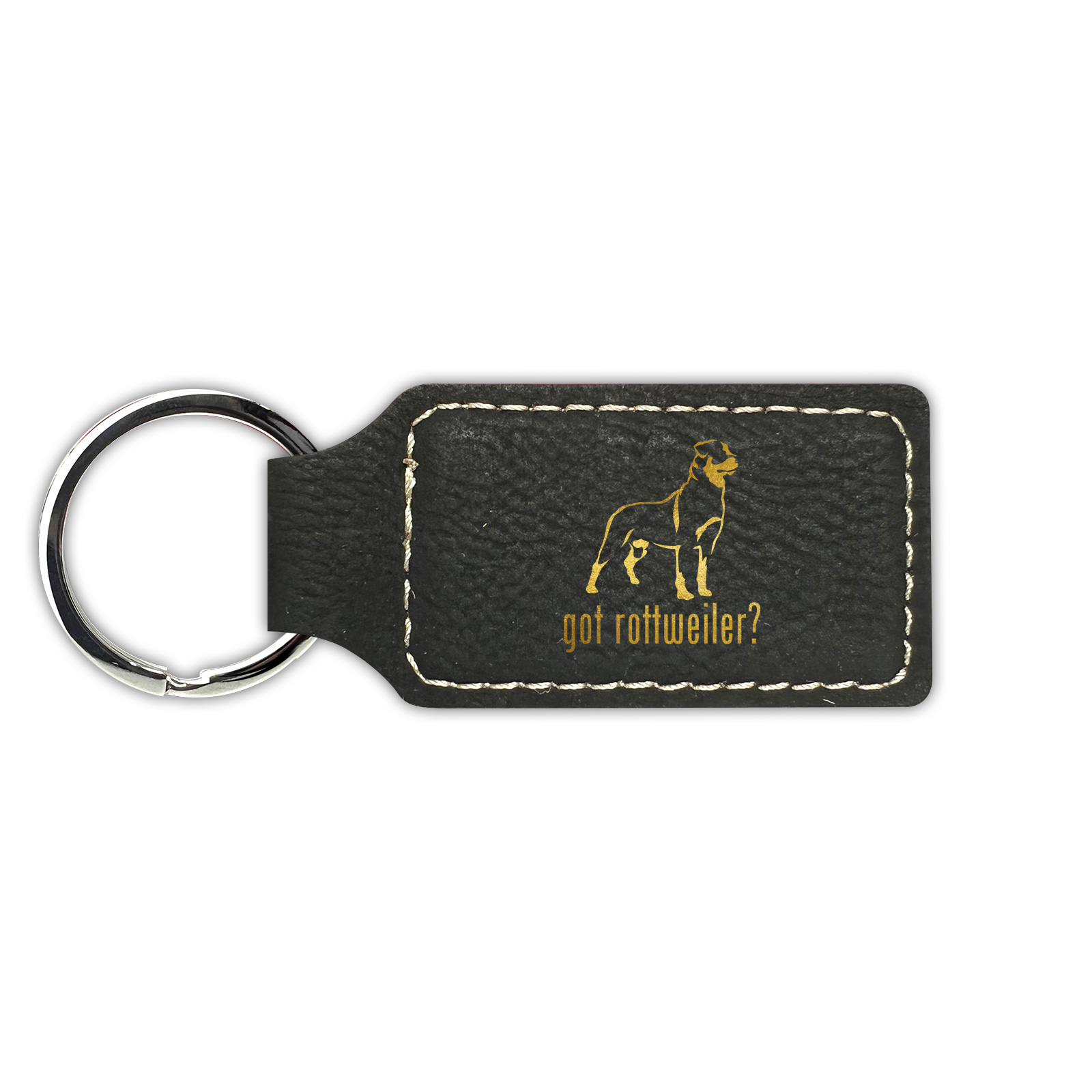 Got Rottweiler Keychain Leatherette Rectangle - Laser Engraved - Many ...