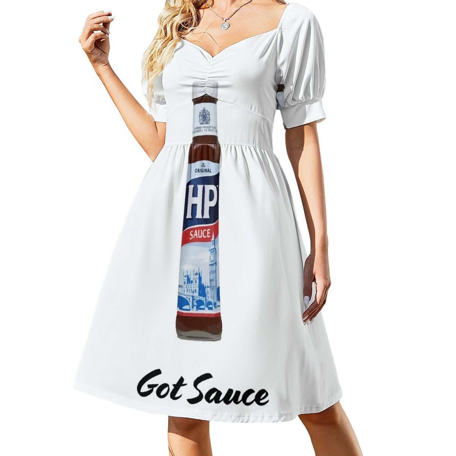 Got Sauce HP Sauce Brown Sauce Sleeveless Dress wedding guest dress ...