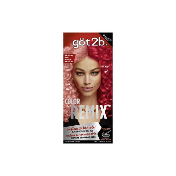 got2b, Color Remix Semi-Permanent Hair Color, RRK150, Radical Red ...