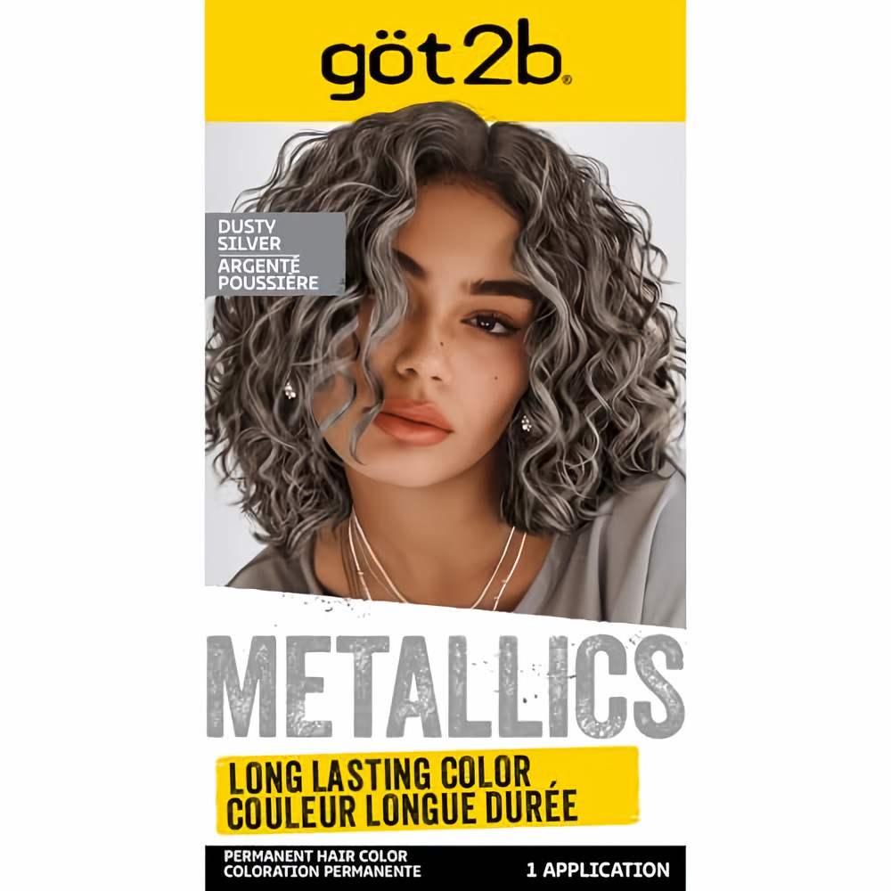 Got2b Metallic Permanent Hair Color, M72 Dusty Silver (Pack of 4 ...