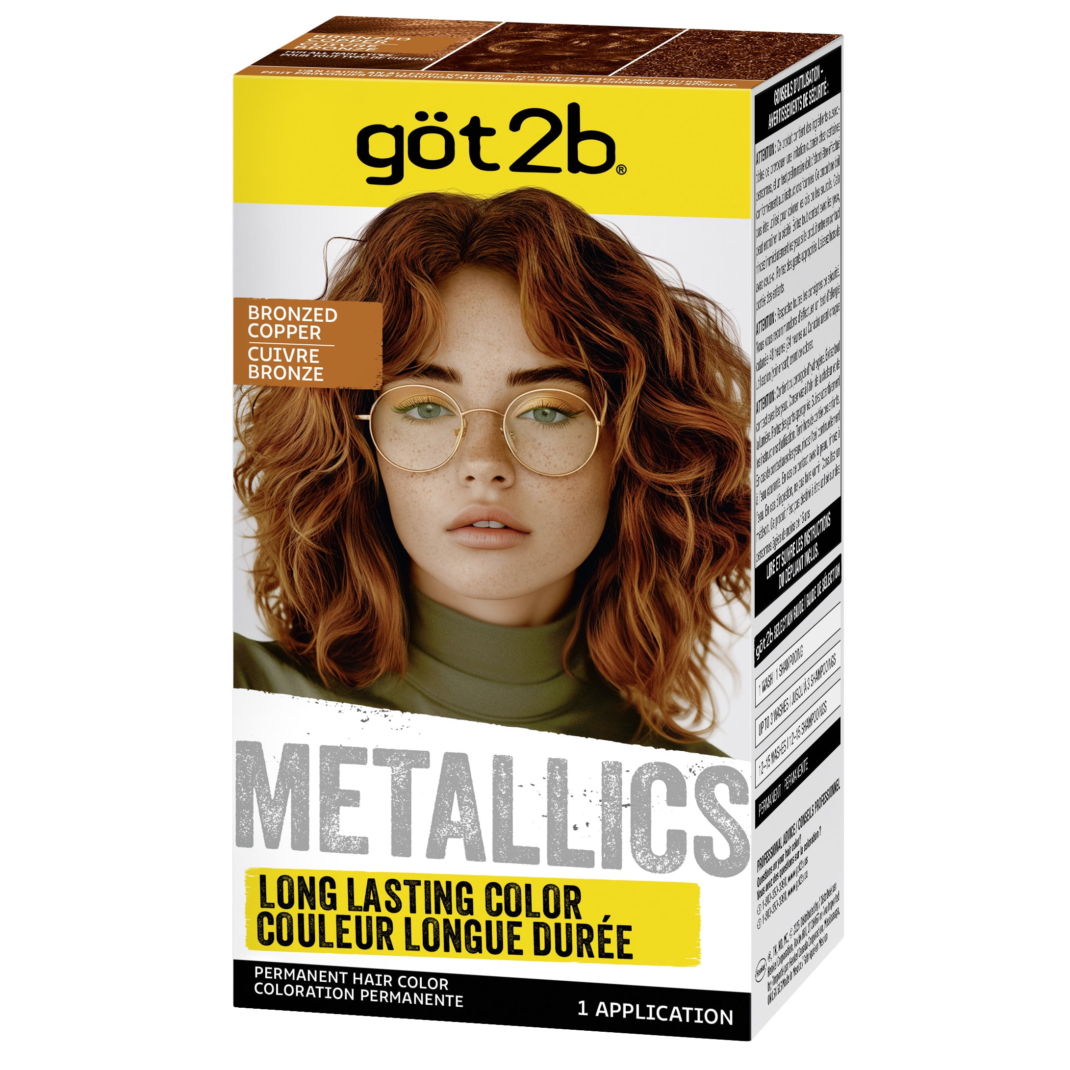 Got2b Metallics Permanent Hair Color, Bronzed Copper - Walmart.com