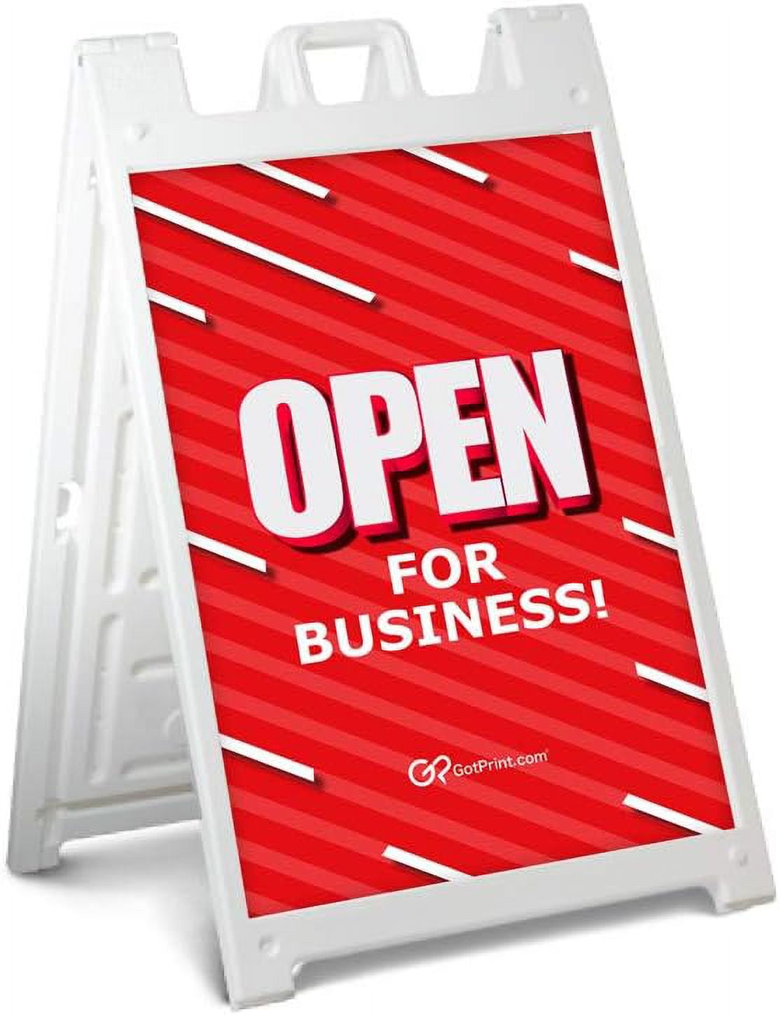 GotPrint A Frame Sign | Open for Business Signs 24" x 36" Inch | Comes ...