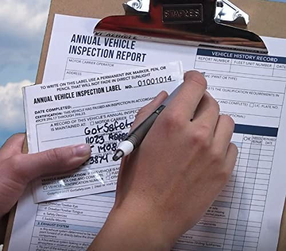GotSafety - Red Exterior Aluminum Inspection Label (6"x3.5") with 3-Ply ...