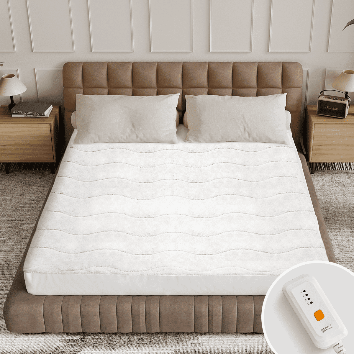 GOTCOZY Heated Mattress Pad, Twin, 15 in Deep Fit, 4 Heat Settings ...