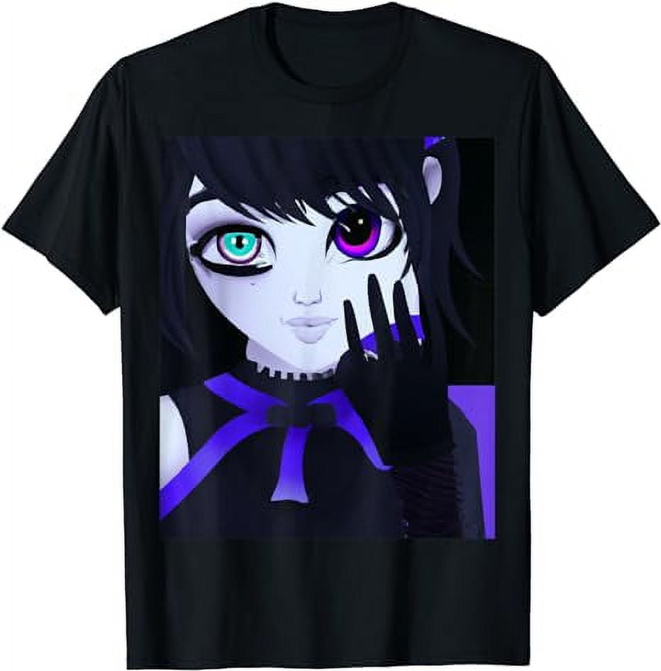 Goth Anime Vaporwave Cute And Creepy Goth Girl T-Shirt - Walmart.com