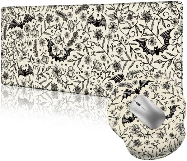 Goth Bat Ergonomic Mouse Pad with Wrist Rest, Extra Large Gaming ...