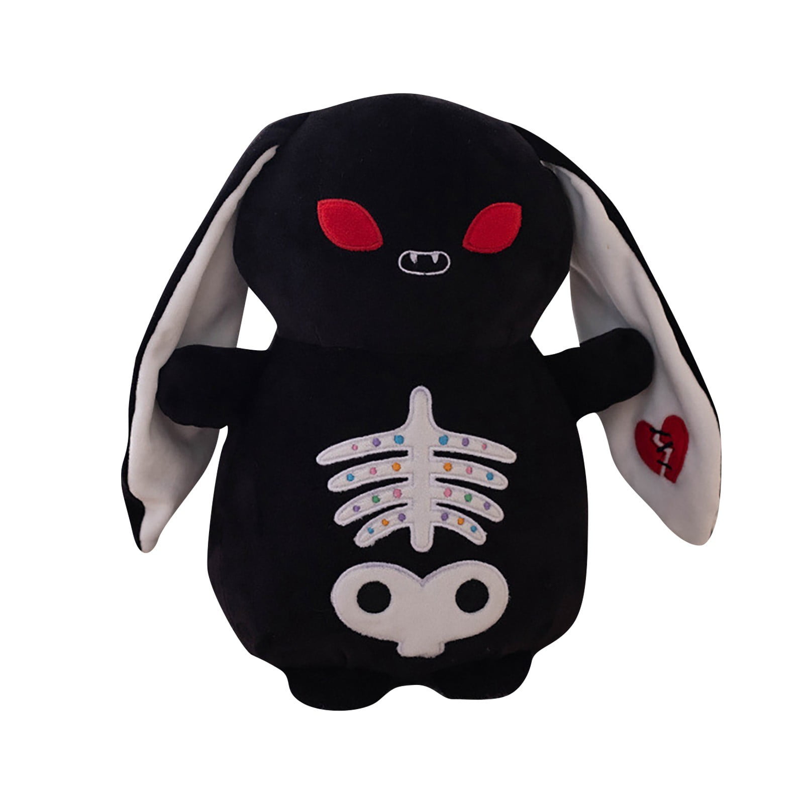 Goth Bunny Plush Pillow Soft Creepy Black Rabbit Stuffed Animals Toy ...