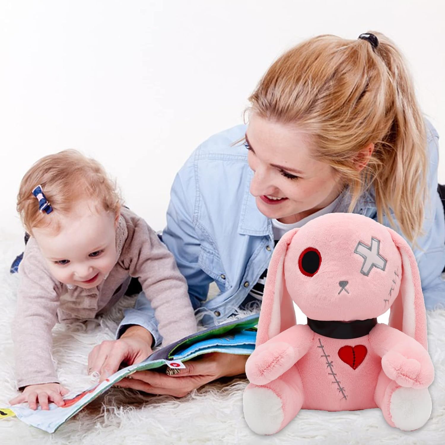 Goth Bunny Plush Rabbit Stuffed Animal Horror Plushies Easter Stuffed ...